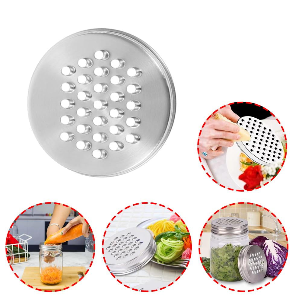 Up to 60% off! GlobalVista Kqinustyu Mason Jar Grater Lids Stainless ...