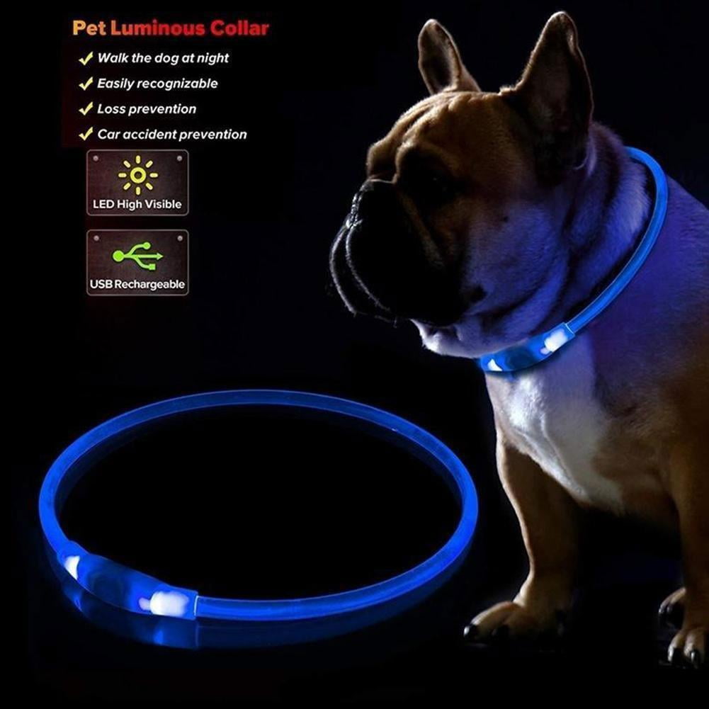 Up to 60% off! PawCasa Light up Dog Collar USB Rechargeable Flash Dog ...