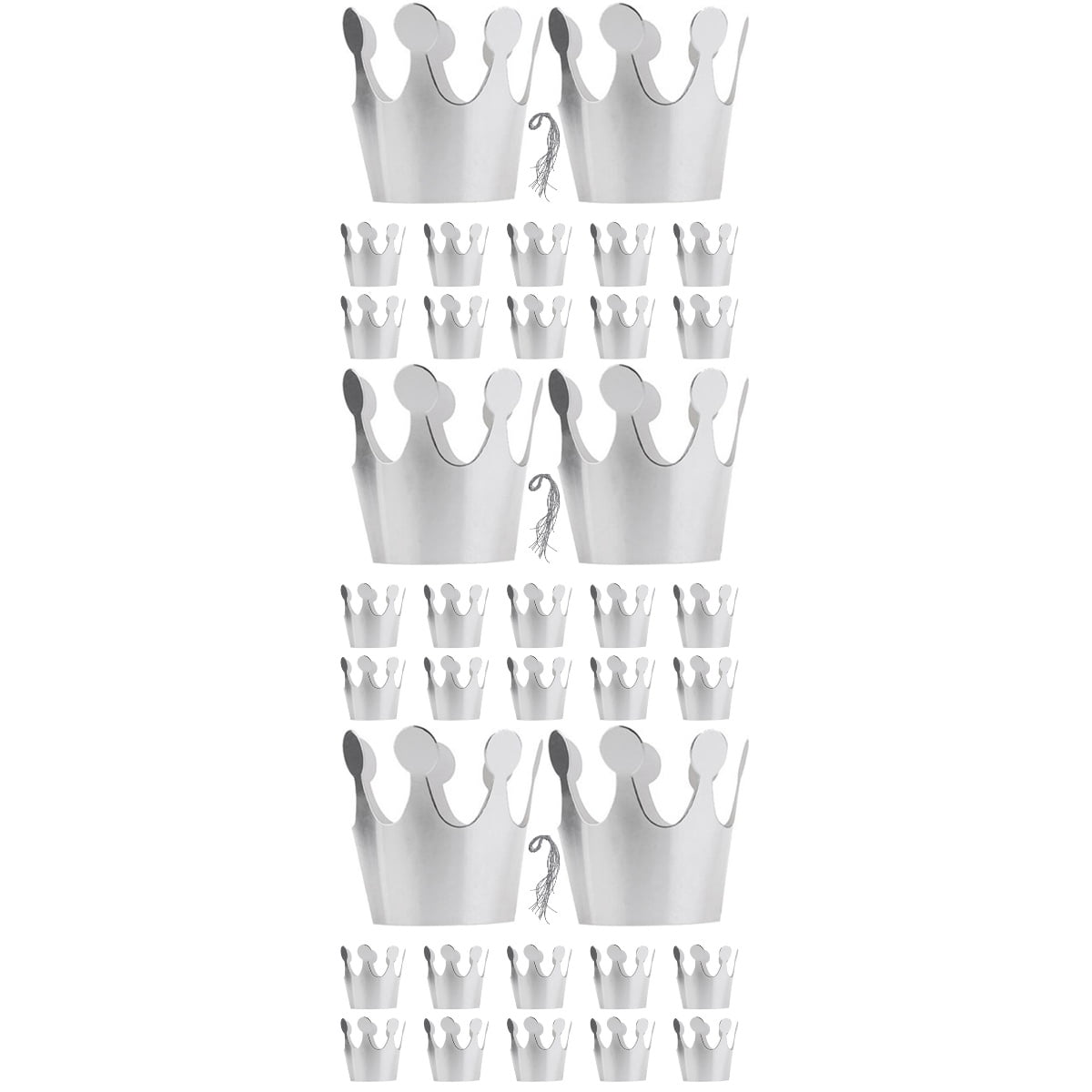 60 pcs Folding Paper Crown Crown Birthday Hat Paper Crowns Birthday ...