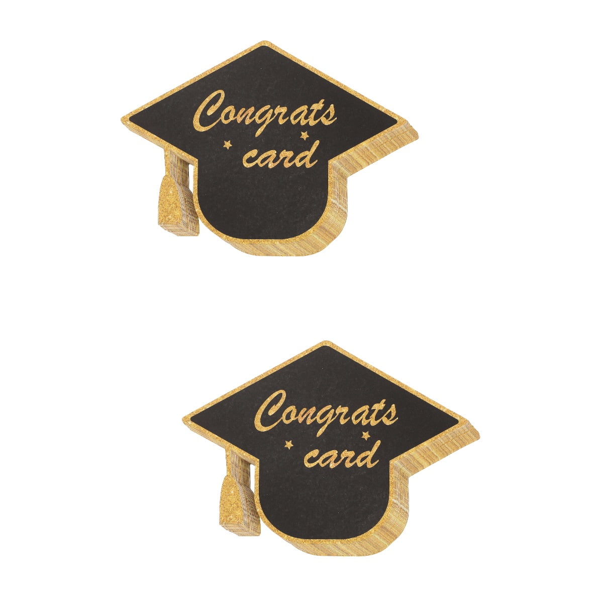 Eease 60 pcs Graduation Cap Shape Greeting Cards Delicate Paper Gift ...