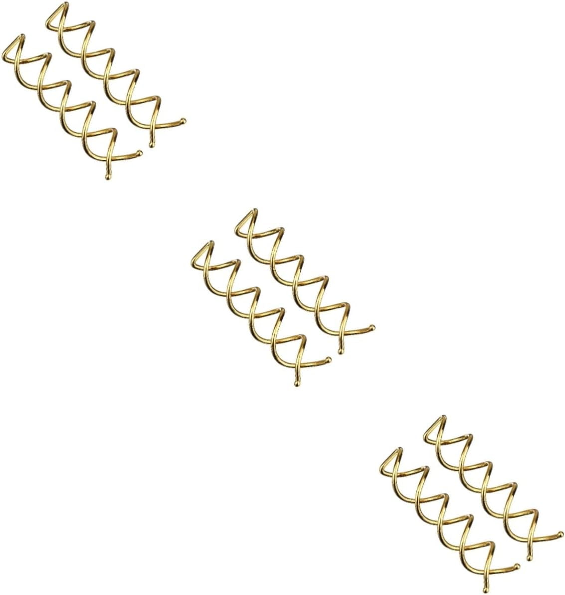 60 pcs Hair Updo Make Non- Spiral Non-scratch Wire Insert Clip Blonde ...