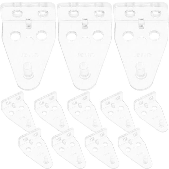 60 pcs Hold Down Brackets Blinds Bottom Rail Holder Clips Clear Plastic ...