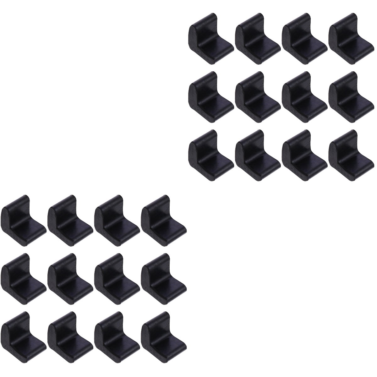 60 pcs L Shaped Rubber Angle Iron Caps Furniture Angle Pads Bed Steel ...