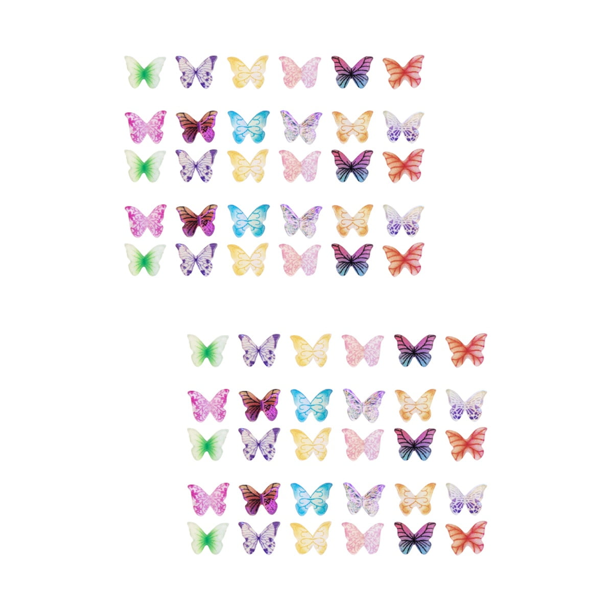 60 pcs Mini Butterflies for Crafts Miniatures Butterflies Tiny ...