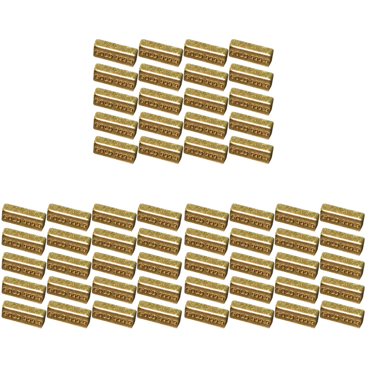 60 pcs Mini Fake Gold Bars Miniature Simulation Gold Bricks Doll House ...