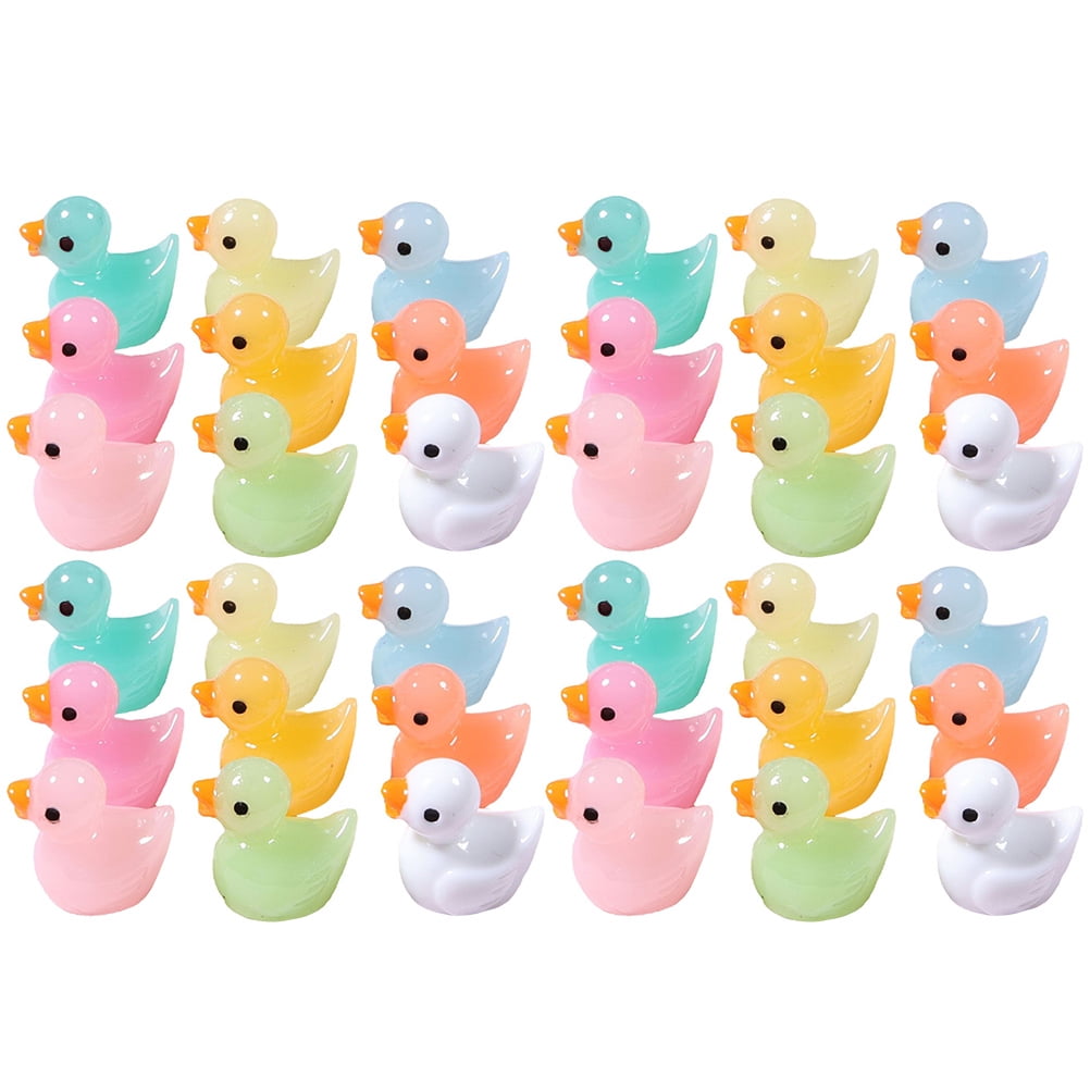 60 pcs Mini Resin Ducks Ornament Miniature Duck Figurines Tiny Duck for ...