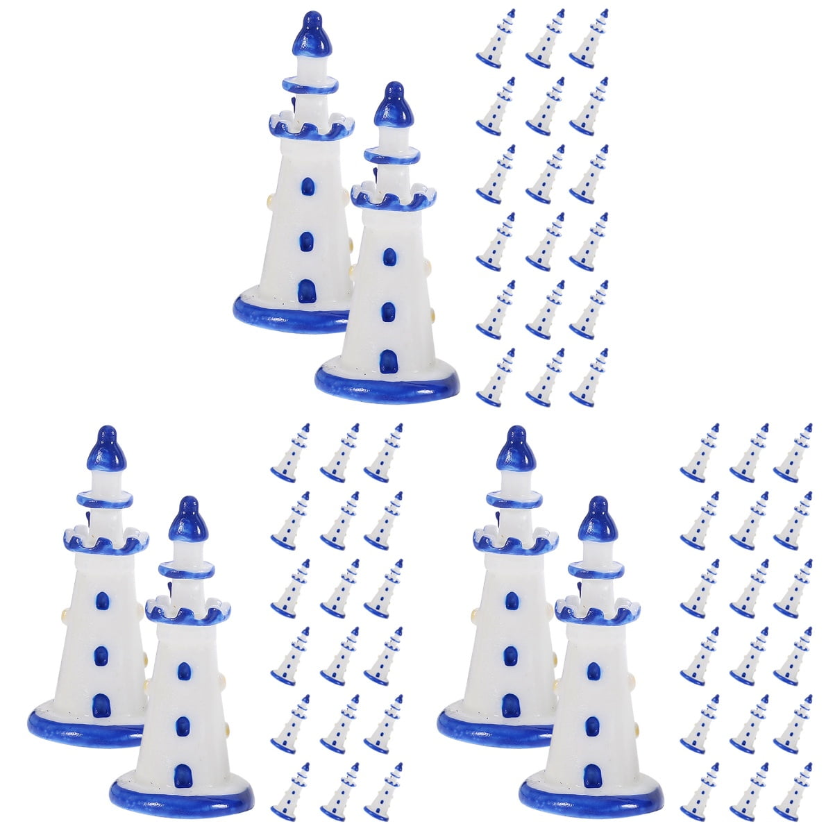 60 pcs Miniature Lighthouse Sculpture Small Lighthouse Models Prop ...