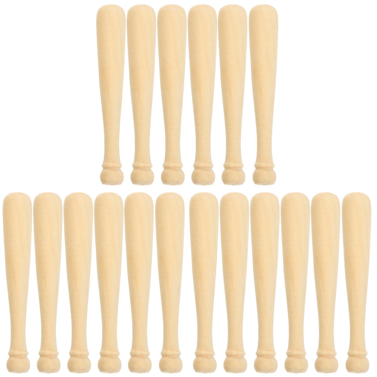 MERRYHAPY 60 Pcs Unfinished Wooden Baseball Bats Mini Size for Kids ...