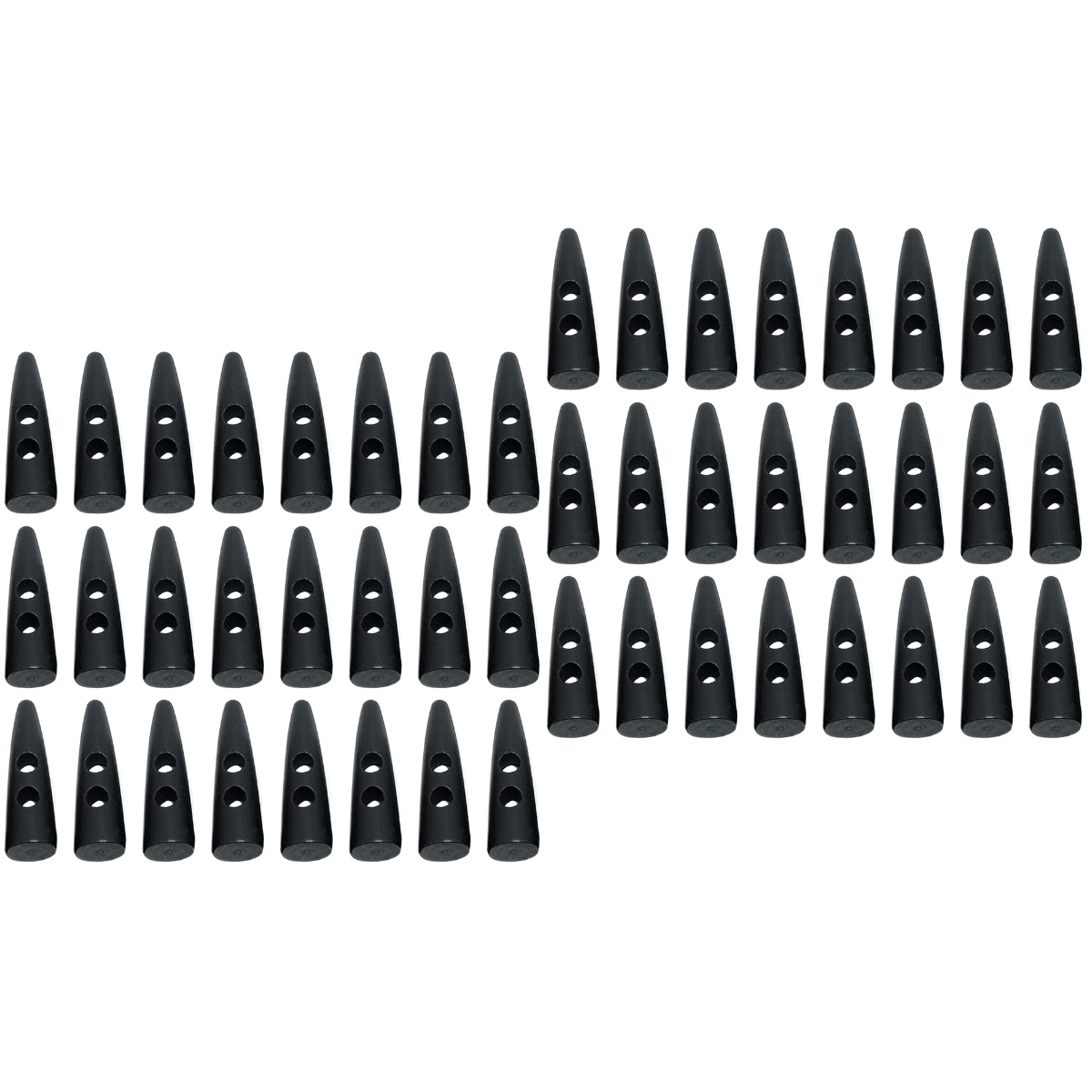 60 pcs of One Bag Wooden Clothes Fastener 2 Holes Buttons Retro Olive ...