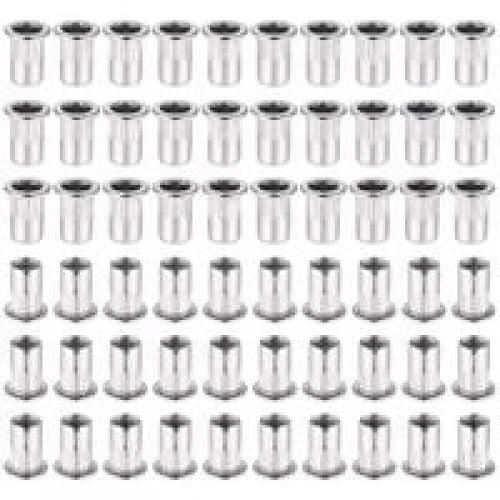 60 pieces of 304 compression nuts, M6 stainless steel flat head blind ...