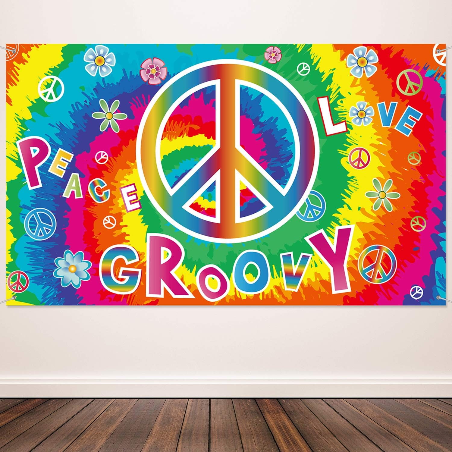 60's Hippie Party Decoration Groovy Banner Hippie Theme Party ...