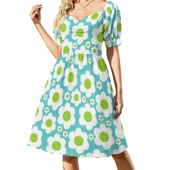 60's Pop Flower Dress Dance dresses Clothing female Female dress ...