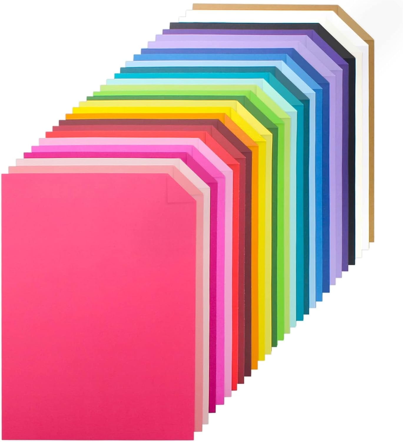 60 sheets Color Cardstock, 28 Assorted Colors 250 gsm A4 Size, Double ...