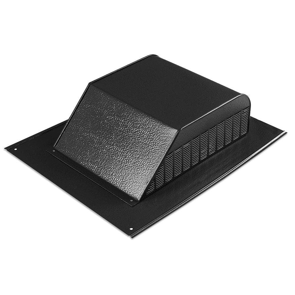60 sq. in. NFA Aluminum Slant Back Roof Louver Static Vent in Black ...
