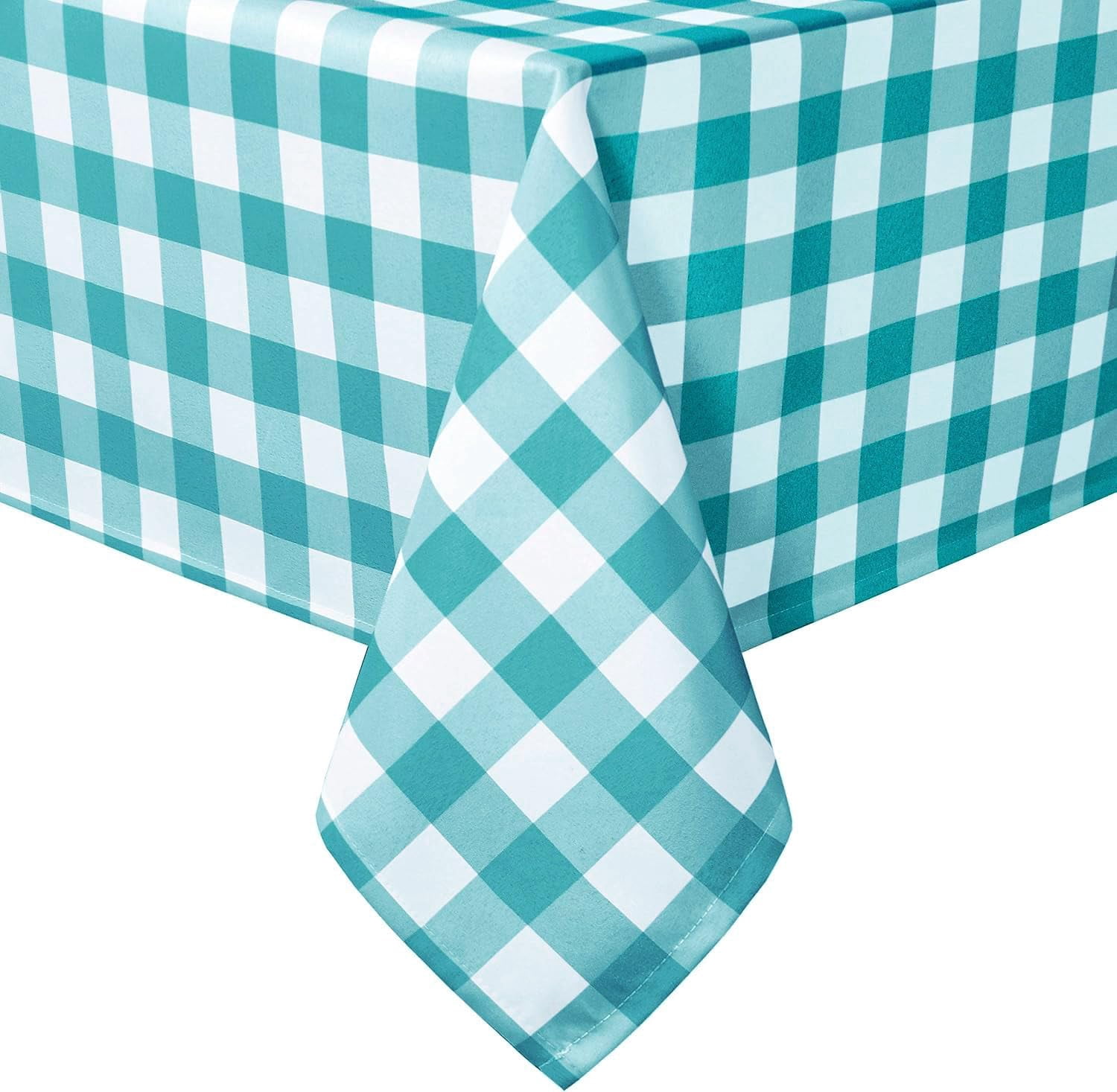 60 x 102 Inch Checkered Tablecloth Rectangle - Waterproof, Wrinkle ...