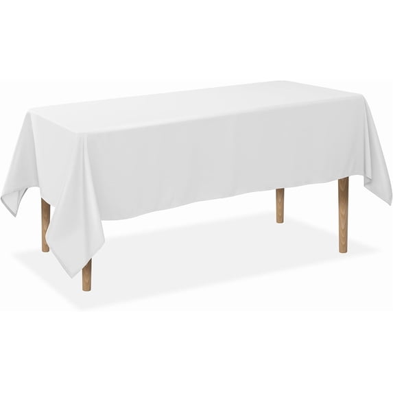 60 x 102 Inch Rectangular Tablecloth, Washable Polyester Fabric Table ...
