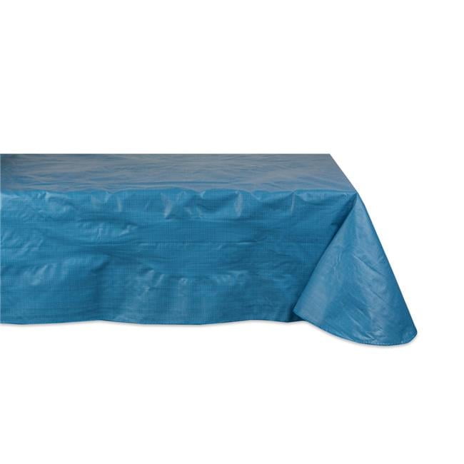 60 x 102 in. Solid Blue Vinyl Tablecloth - Walmart.com
