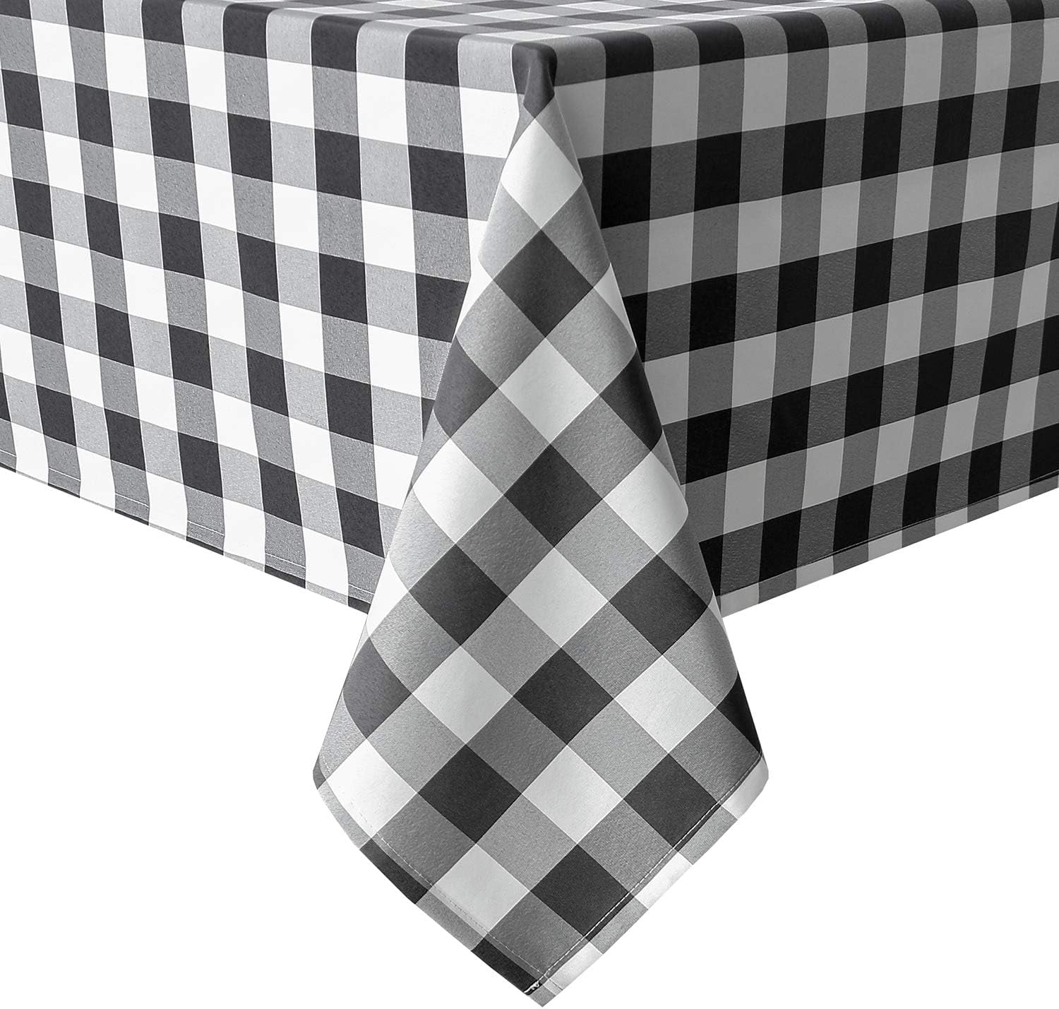 60 x 120 Inch Checkered Tablecloth Rectangle - Stain Resistant ...