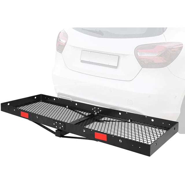 60 x 20-inch Hitch Folding Cargo Carrier Mount, Fit 2" Receiver, 500 ...