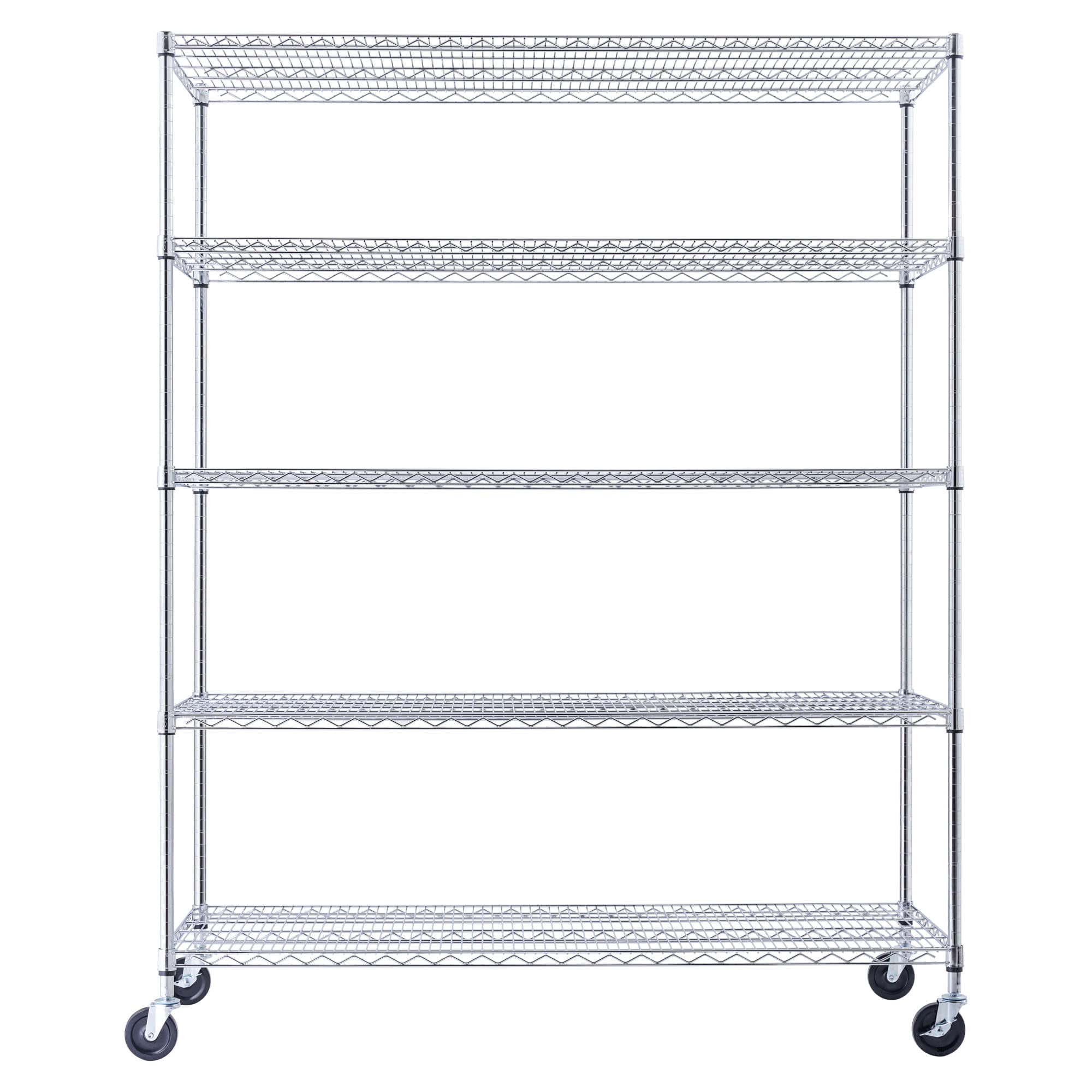 60"x24"x72" PRIME HEAVY DUTY Chrome 5-Tier Wire Shelving NSF 3000 LBS ...