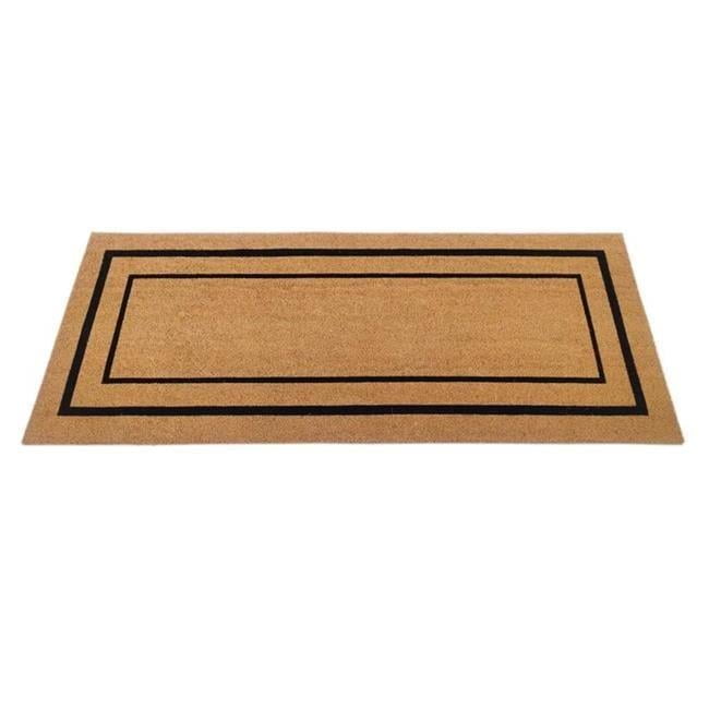60 x 24 in. Coir & Vinyl Door Mat, Black & Natural - Walmart.com
