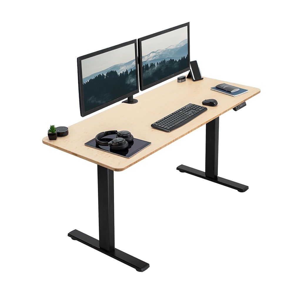 60 x 24 inch Electric Height Adjustable Memory Stand Up Desk, Standing ...