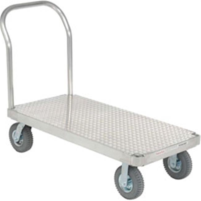 60 x 30 in. Aluminum Platform Truck with Diamond Deck - Gray - 1200 lbs ...