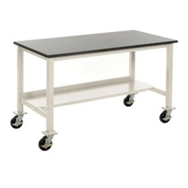 60 x 30 in. Mobile Phenolic Resin Safety Edge Laboratory Bench - Tan ...