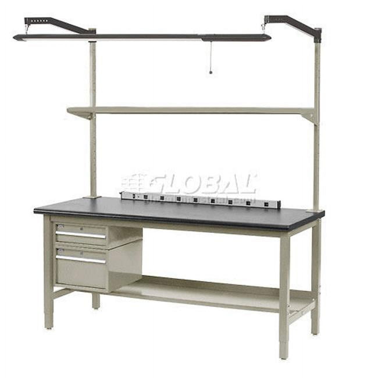 60 x 30 in. Production Workbench - Phenolic Resin Safety Edge with ...