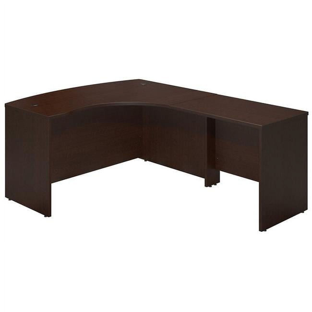 60 x 30 in. Series C Elite Right Handed Bow Front L-Shaped Desk with 36 ...