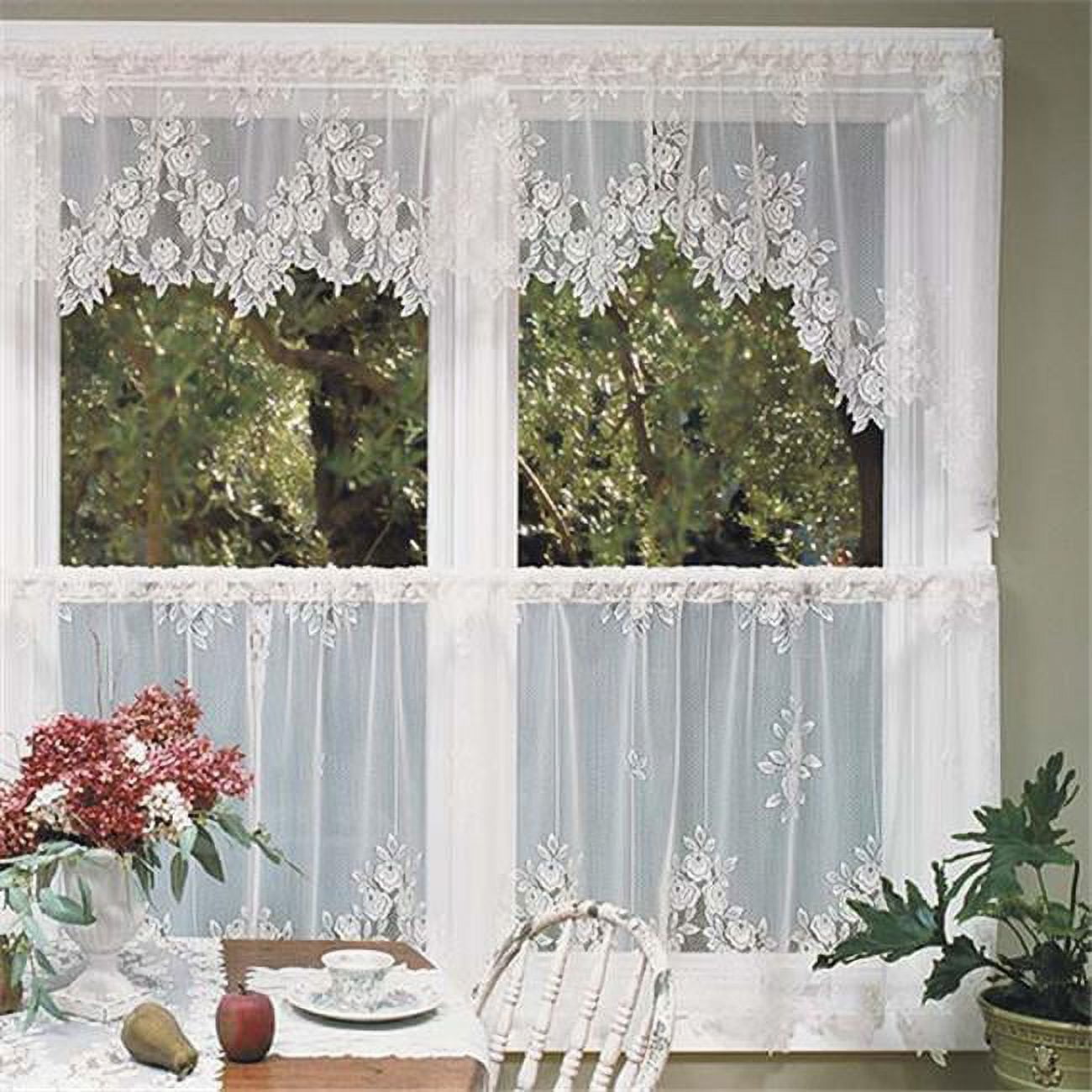 60 x 30 in. Tea Rose Swag Pair - Walmart.com