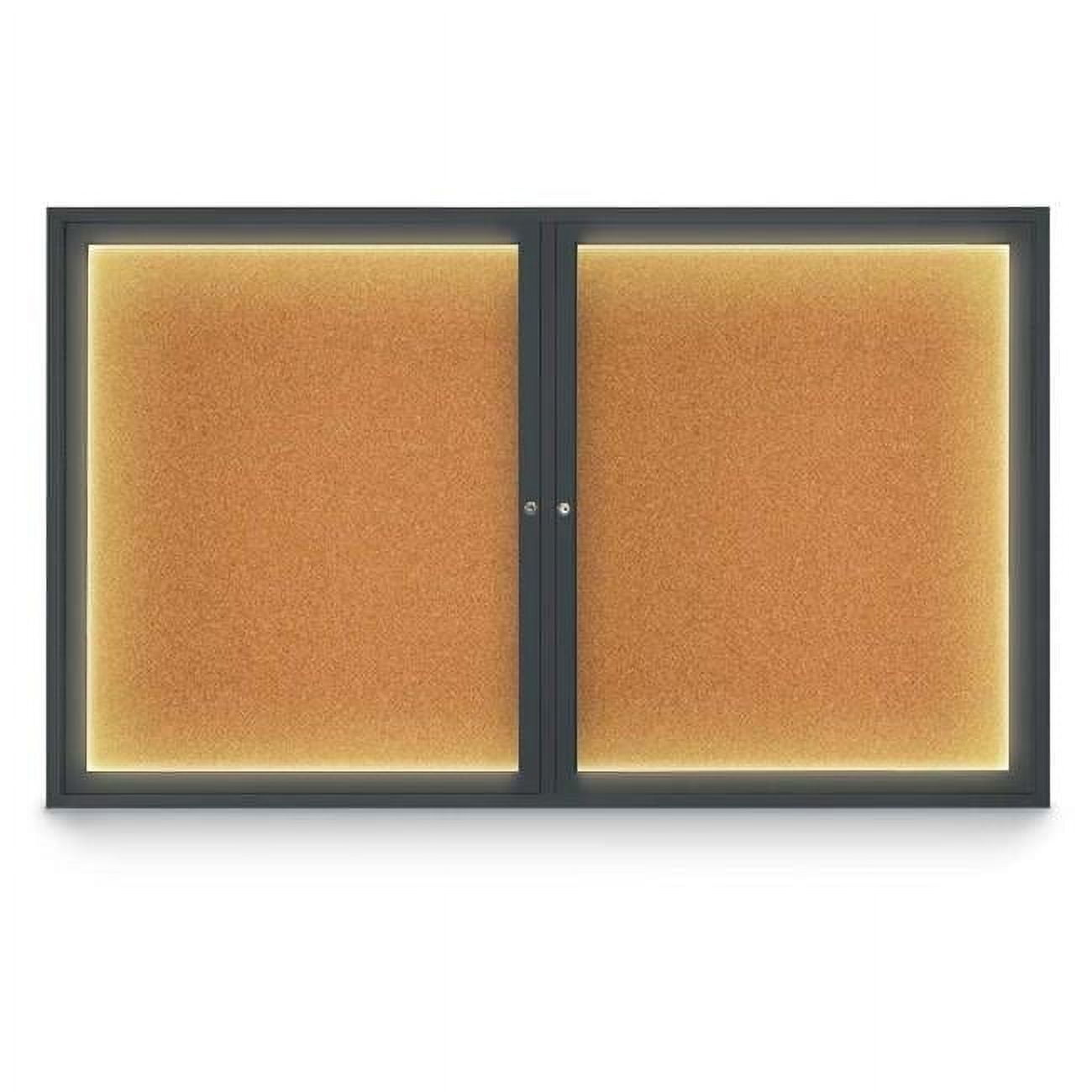 60 x 36 in. Double Door Traditional Indoor with Illumination Enclosed ...