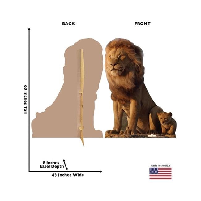 60 x 43 in. King Mufasa & Young Simba Cardboard Cutout, Disney - The ...