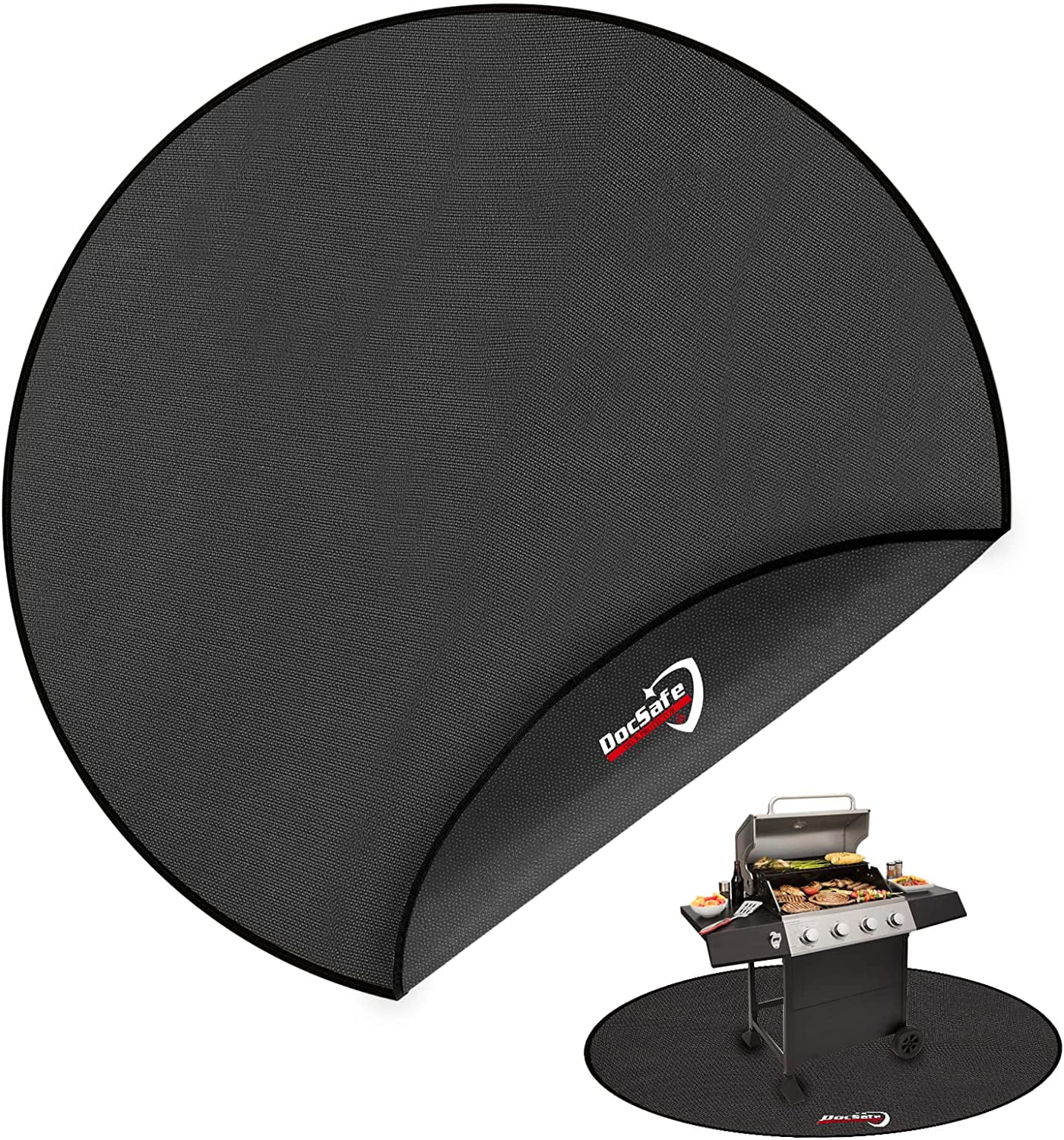 60 x 60 inches Round Under Grill Mat, Large 4 Layers Fire Pit Mat ...