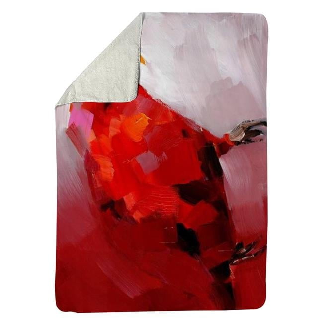 60 x 80 in. Abstract Red Parrot-Sherpa Fleece Blanket - Walmart.com