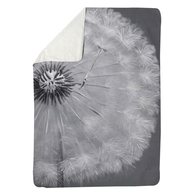 60 x 80 in. Dandelion Puff Ball-Sherpa Fleece Blanket - Walmart.com
