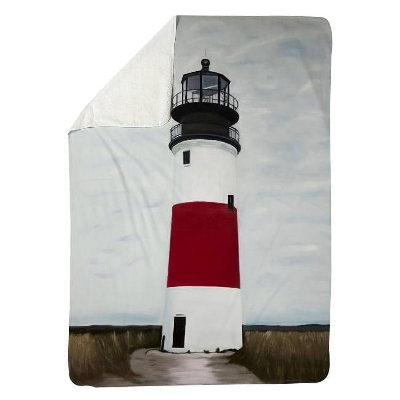 60 x 80 in. Sankaty Head Lighthouse-Sherpa Fleece Blanket - Walmart.com