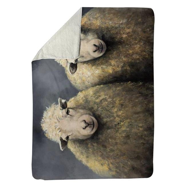 60 x 80 in. Wool Sheeps-Sherpa Fleece Blanket - Walmart.com