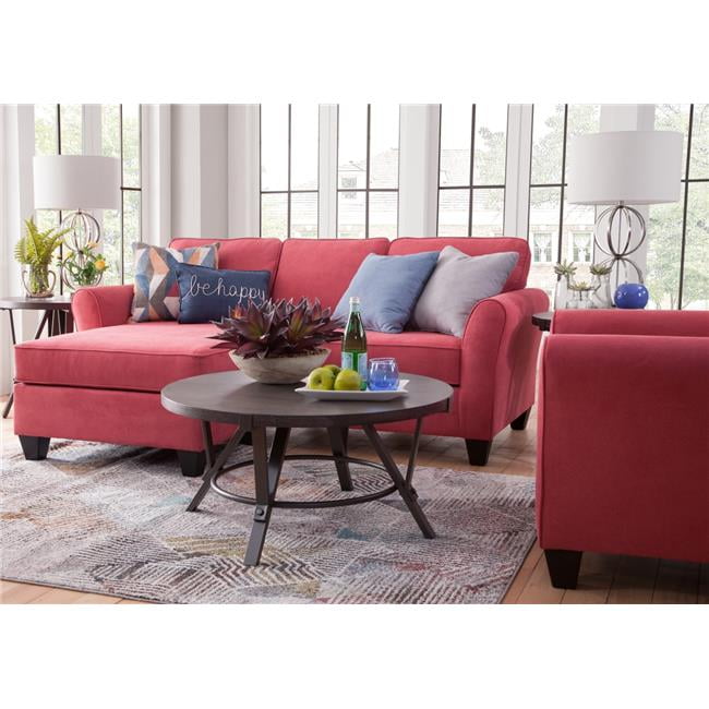 60 x 82 x 38 in. Transitional Flared Arm Cuddler Chaise 3 Seater ...