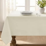 60 x 84 inch Rectangle Tablecloth, Ivory Table Cover Waterproof Wrinkle ...