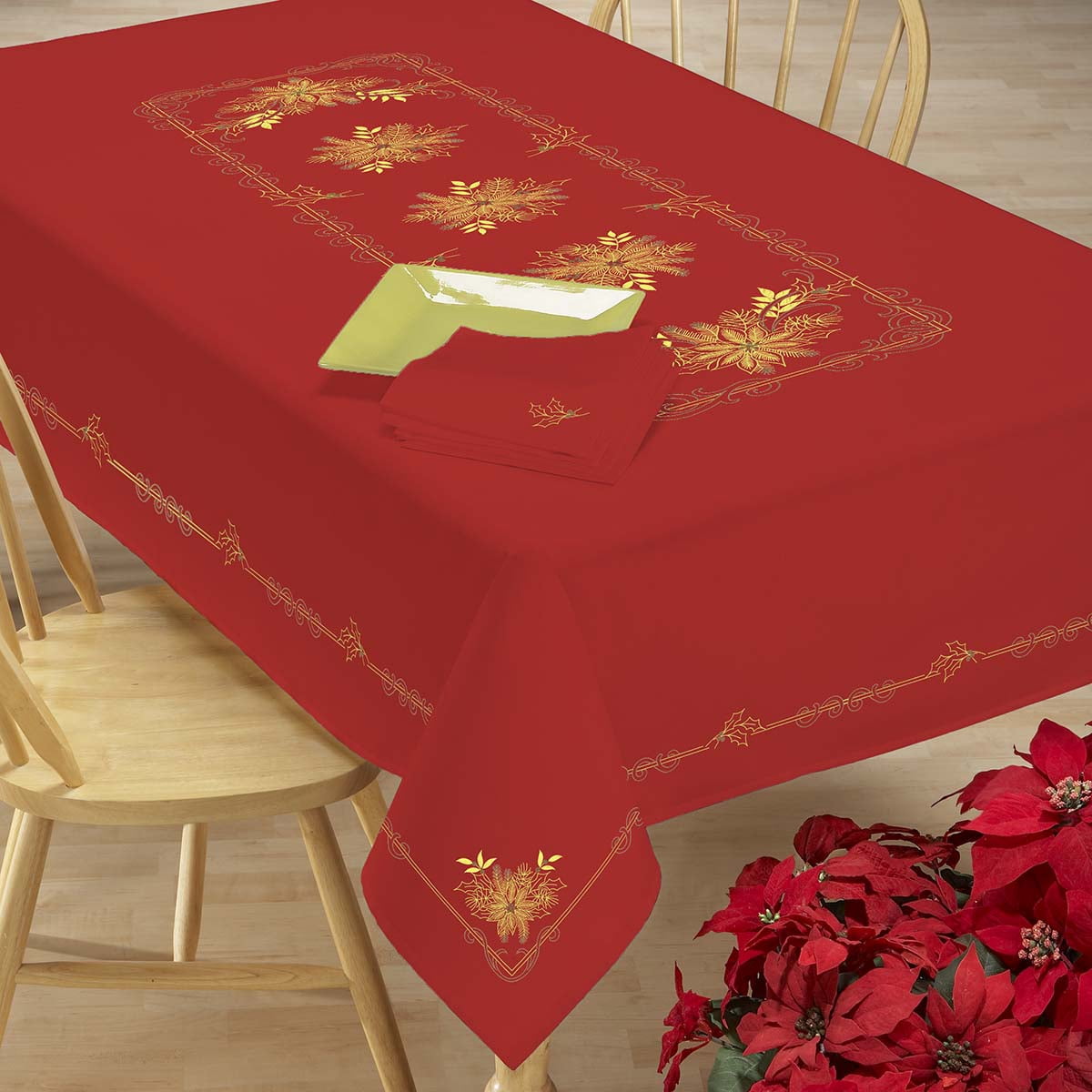Nob Hill™ Golden Blooms Tablecloth Stamped Cross-Stitch - Walmart.com