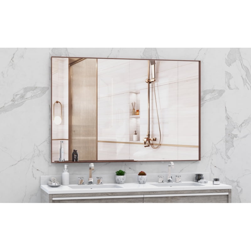 60"x36" Oversized Modern Rectangle Bathroom Mirror with Yellow+Coral ...