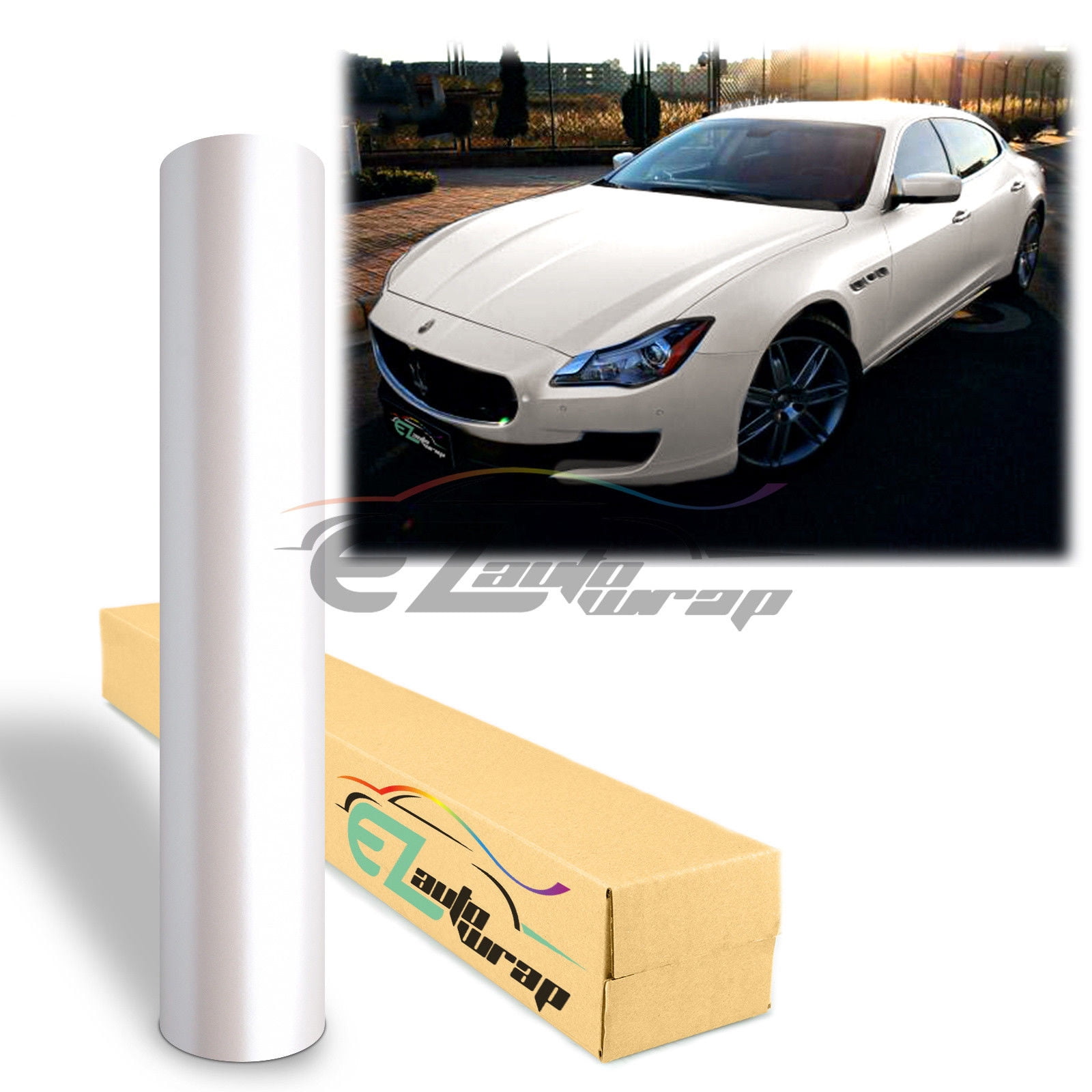 60"x60" Premium Matte Metallic Satin Pearl White Vinyl Wrap Sticker ...