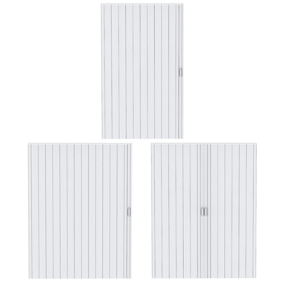 60"x80" Double Accordion Doors Interior, Bifold PVC Folding Closet ...