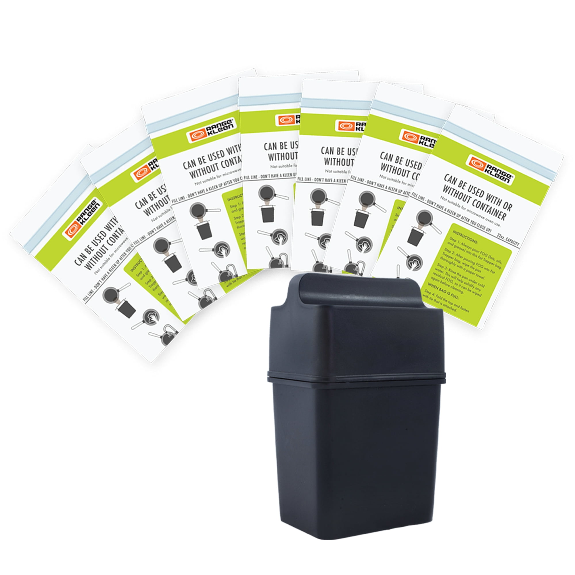 600-07 Trap the Grease: Fat Trapper with 7 Grease Disposable Bags Range ...