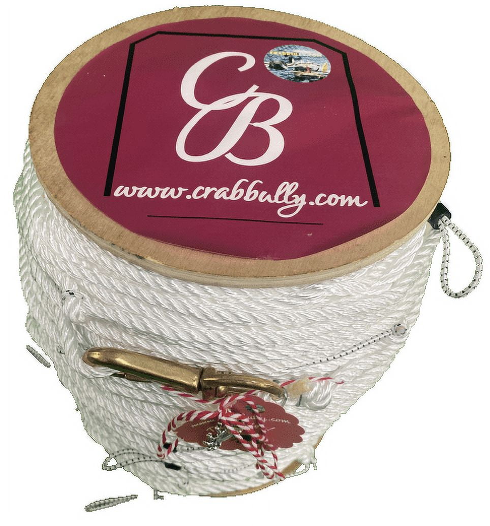 Crab Bully's 600' 3 Strand Medium-Soft Nylon Line, 1/4" Snoods Trotline ...