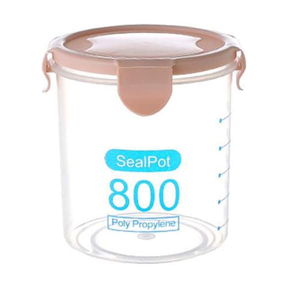 600/800/1000ml Plastic Transparent Sealed Containers Kitchen Food Cereal Beans Nuts Storage Box ...