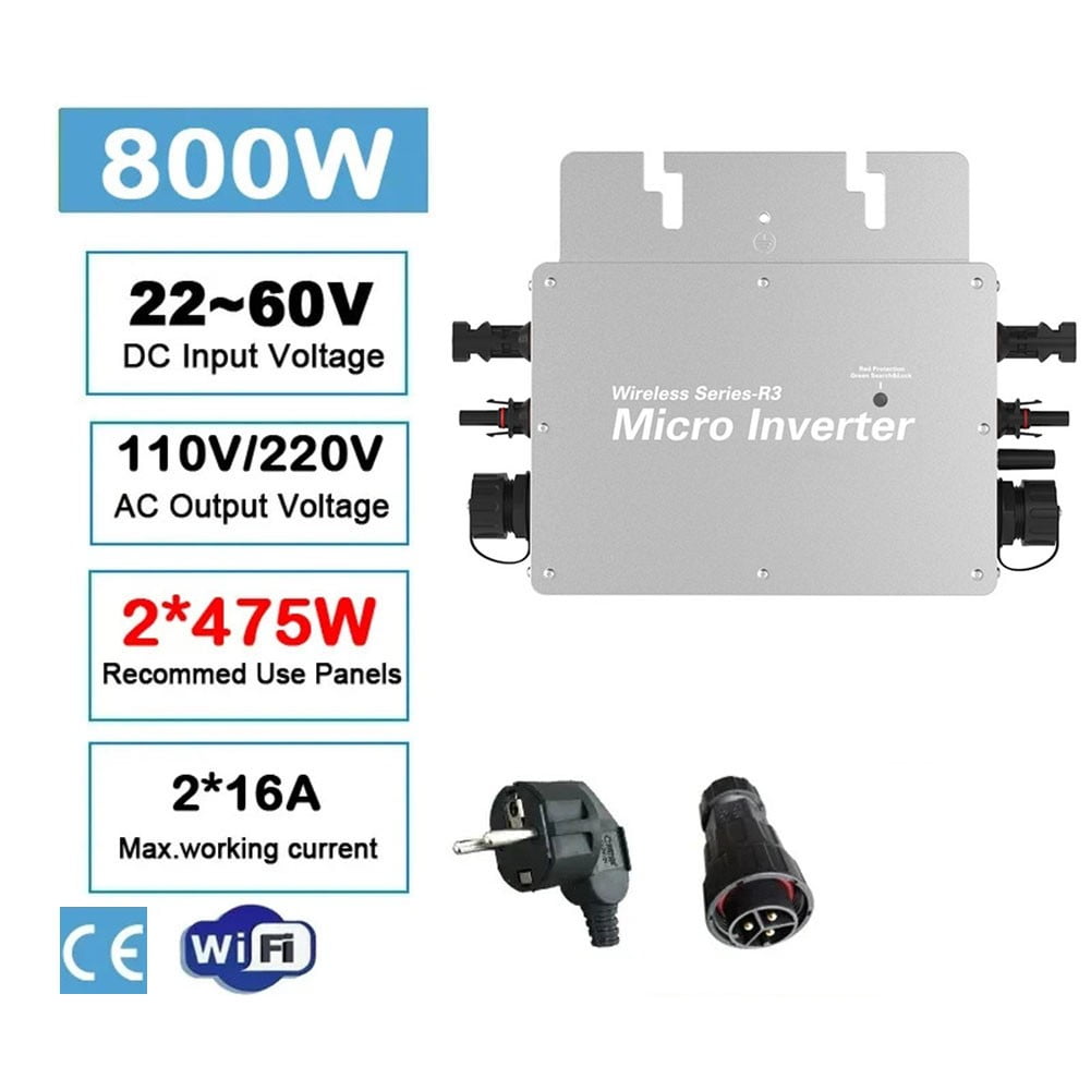 600-800W Smart Miniature Inverter Solar Grid Inverter App Monitoring ...