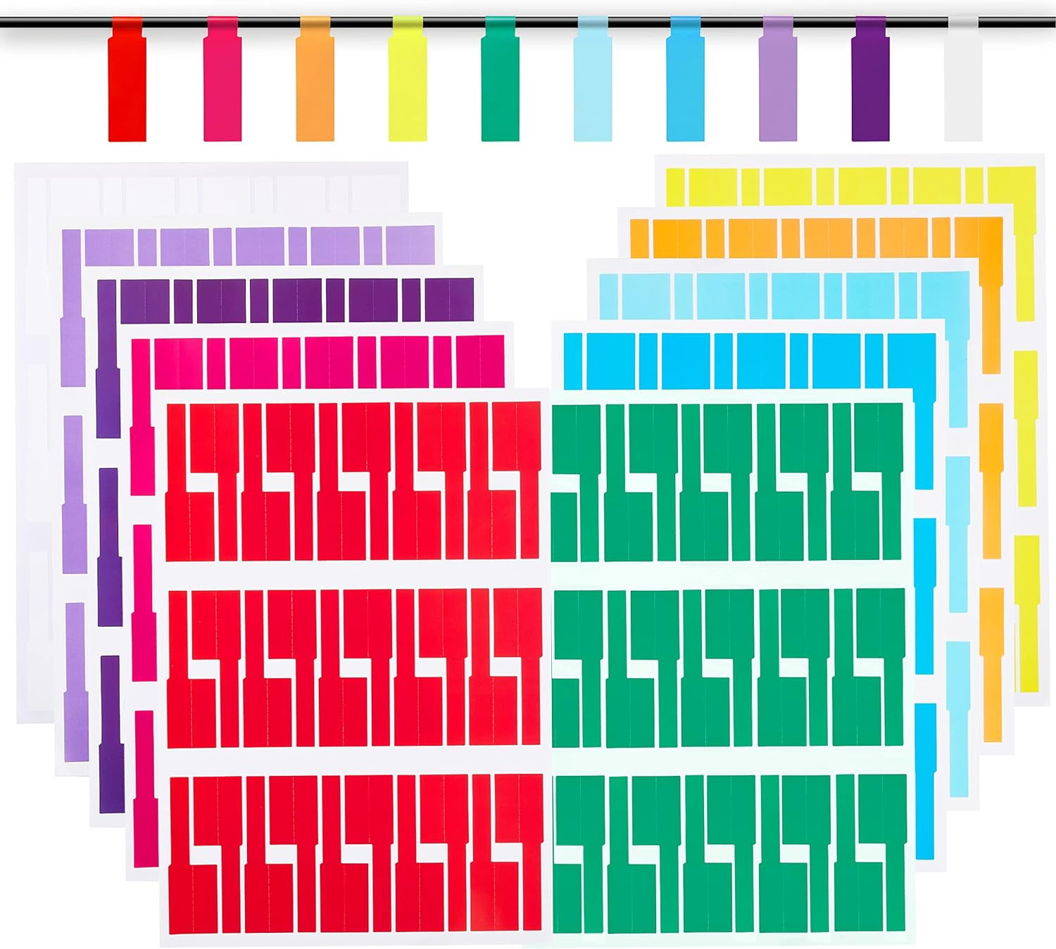 600 Cable Labels, 20 Sheets Waterproof Cord Label for Electronics, 10 ...