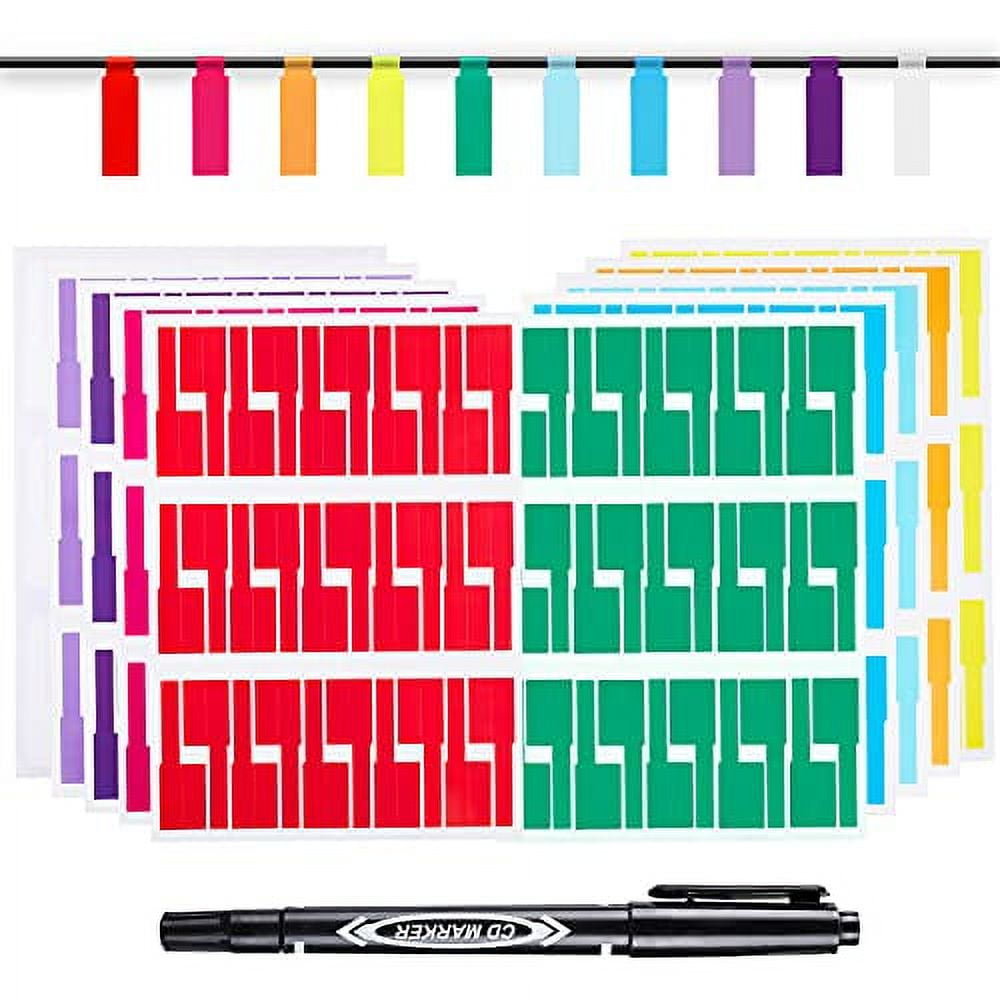 600 Cable Labels with Permanent Marker, JIQEZNL 20 Sheets Waterproof ...